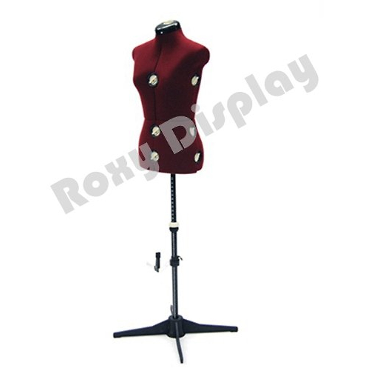 (JF-FH-8) ROXYDISPLAY 12-Dial Fabric-Backed Large Adjustable Dress Form with Base,
