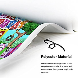 DELETO 7×5Ft Blue Dog Happy Birthday Backdrop Decorations Birthday Party Supplies Cute Blue Cartoon Puppy Banner (84" x 60")