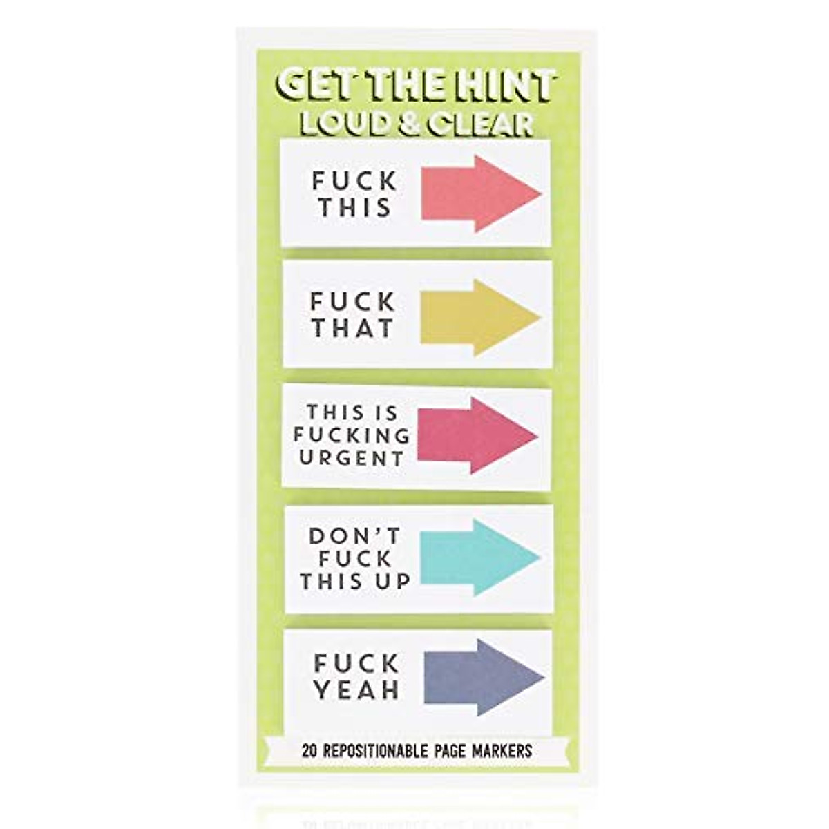 NPW-USA-USA Loud and Clear Get The Hint Sticky Note Tags