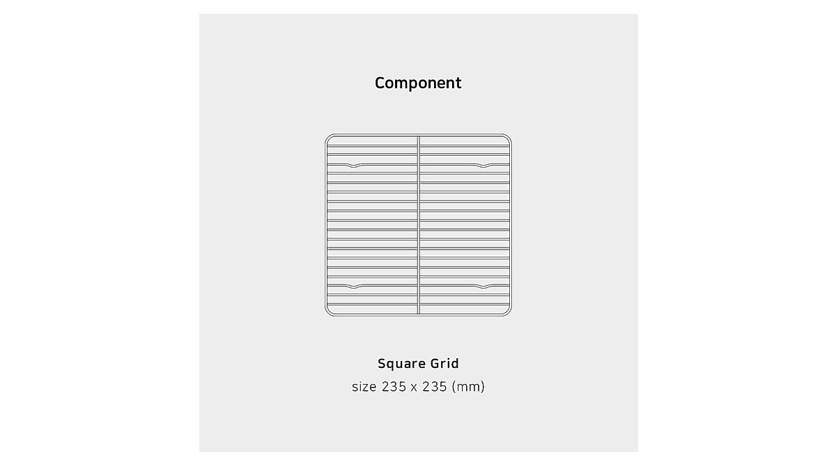 Stainless Steel Square Grid for Tray - Durable Korea Design