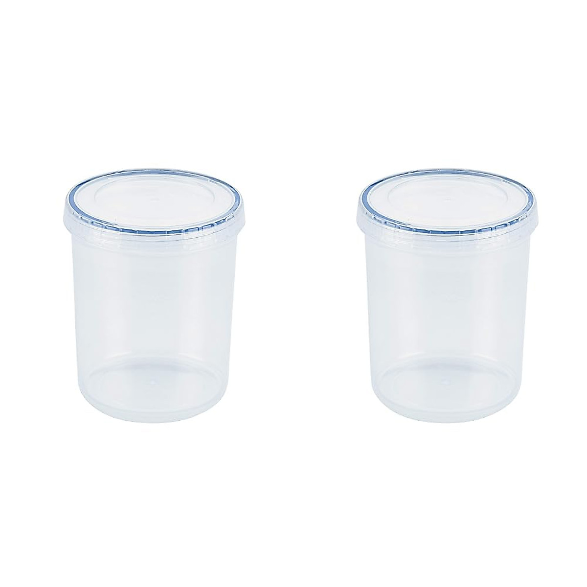 LocknLock Easy Essentials Twist Food Storage lids/Airtight containers, BPA Free, Tall-30.4oz Clear (Pack of 2)