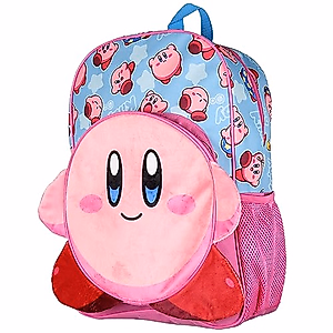 Bioworld Nintendo 3-D Kirby Travel Backpack 16" Sublimated Print Bag
