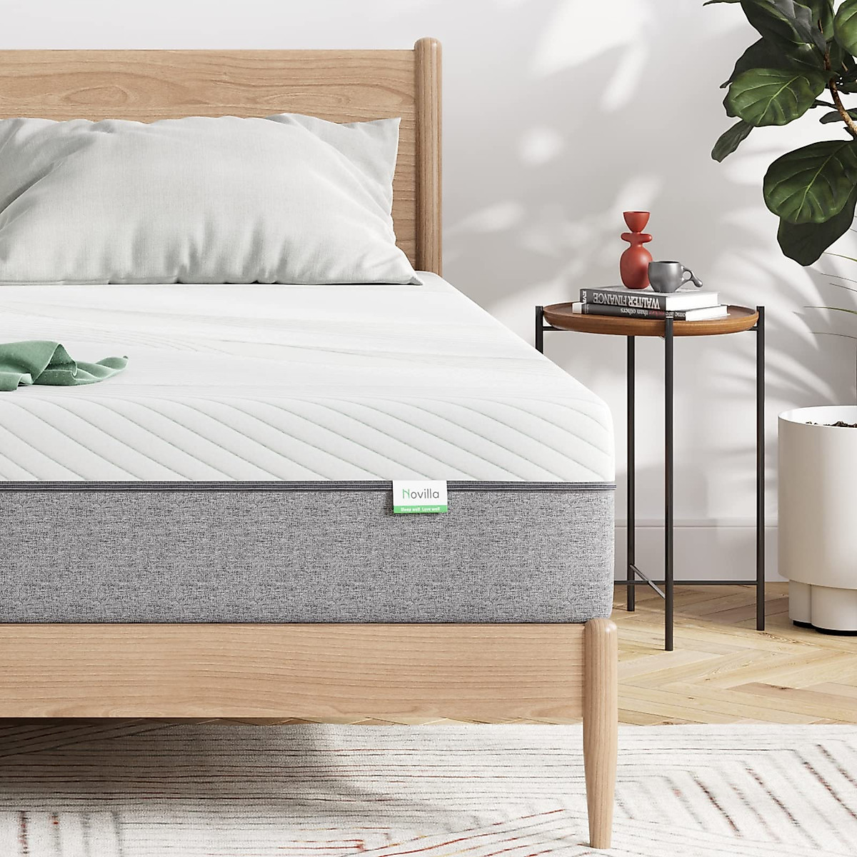 Novilla Twin XL Mattress, 12-Inch Gel Memory Foam Mattress for Good Sleep, Pressure Relieving, Matrress-in-a-Box, CertiPUR-US Certified, Medium Plush