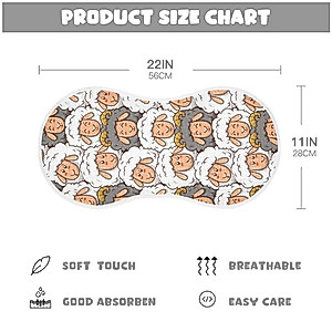 vvfelixl Cute Sheep Burp Cloths for Baby Boy Girls Baby Washcloths Burp Rags 1 Pack