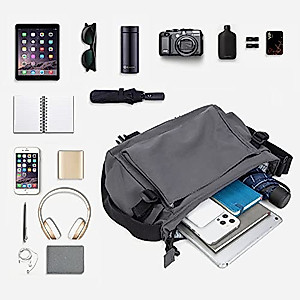 ETidy Large Nylon Crossbody Bag For Women Men Waterproof Lightweight Casual Shoulder Bookbag（Amy Green）