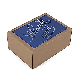 Hallmark Thank You Cards (Silver Foil Script, 40 Thank You Notes and Envelopes)