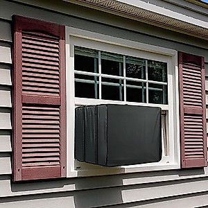 Zomia Window Air Conditioner Covers for Outside Units, Window AC Cover Outdoor Waterproof -21.5"W x 16"D x 15"H Inches Black