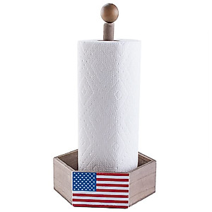 Paper Towel Holder - Americana Décor Paper Towel Stand with Rustic Look