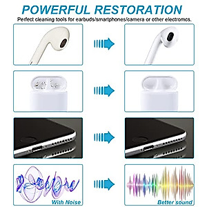 Nertpow Cleaner Kit for Airpods Earbuds Cleaning Pen Bluetooth Headphone Case Cleaning Tool Airpods Pro 1 2 3 iPhone Camera Etc Ear Wax Cleaner