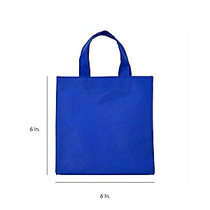 Kids Gift Bags - 12 Pack 6x6 Inch Extra Small Fabric Git Bags with Handles, Multi Color Cloth Fabric Reusable Totes Bulk, Neon Party Favor Bag for Kids Birthdays Parties, Gifts, Goodies, Treats, Candy