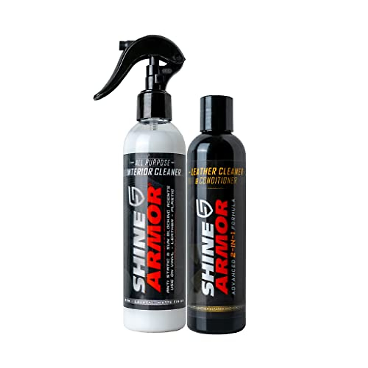 SHINE ARMOR Car Interior Cleaner & Leather Cleaner - Vehicle Detailing & Restoration, Cleaner & Conditioner Protector for Couches Car Interior