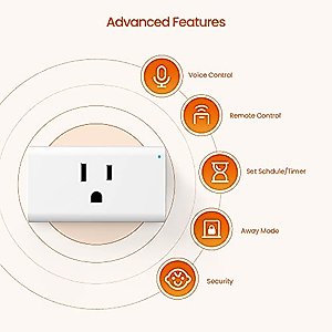 Tenda Beli Smart Plug SP3-Mini Smart Home WiFi Outlet | Works with Alexa Echo dot & Google Assisstant | Voice or App Remote Control | ETL/FCC Listed | No Hub Required,White,2-Pack