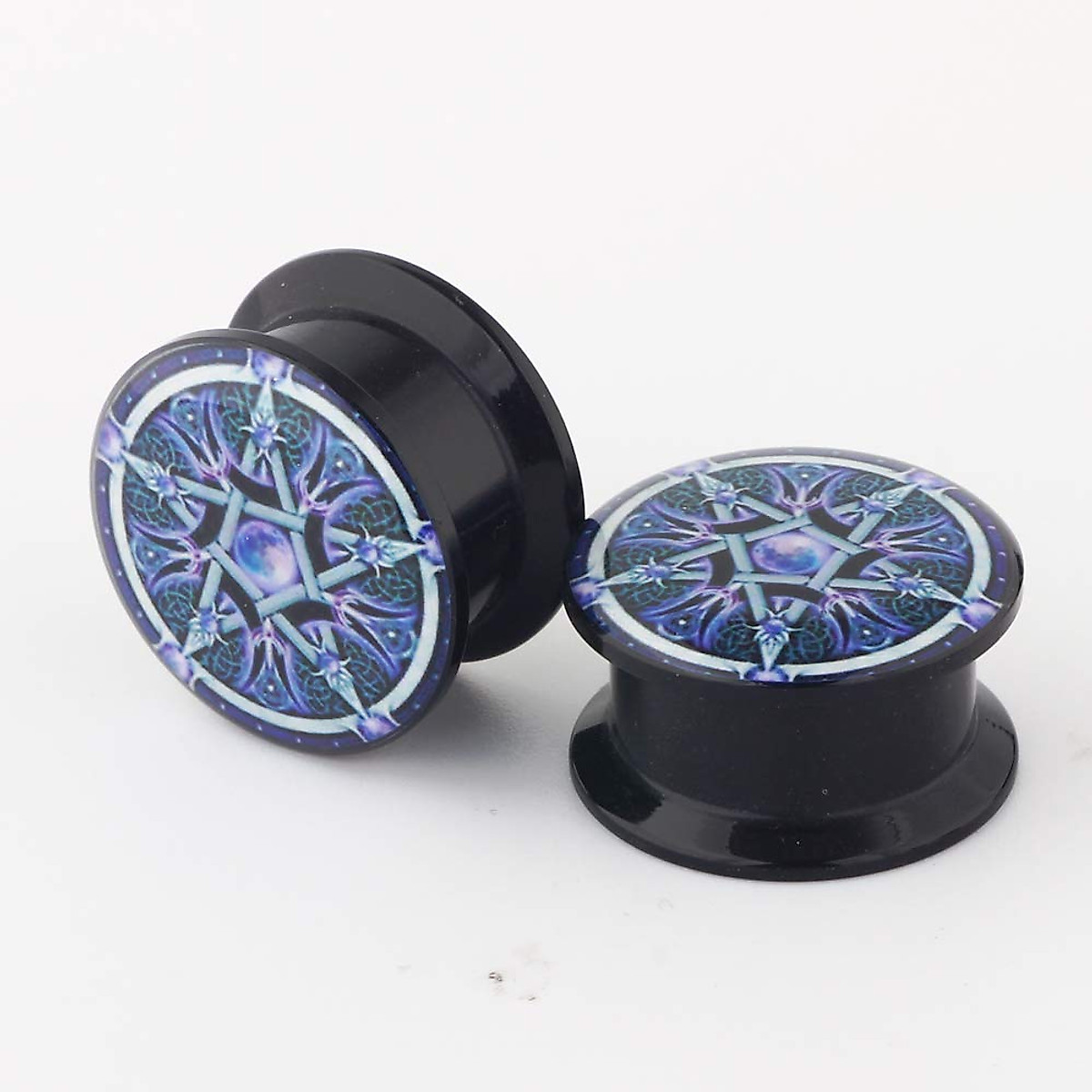 TIANCI FBYJS 5 pairs Acrylic Ear Tunnels Plugs Expander 00 Gauges Stretcher Earrings Screw Ear Piercing Body Jewelry (10mm=00g)