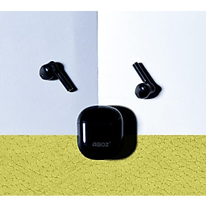 AGOZ Updated Version TWS Wireless Earbuds Bluetooth Headphones Headset w/Charging Case for iPhone 14 13 12 11, Galaxy Note 20, S21 S22, A02s A32 A42 A52, OnePlus,Google Pixel, Motorola One 5G(Black)