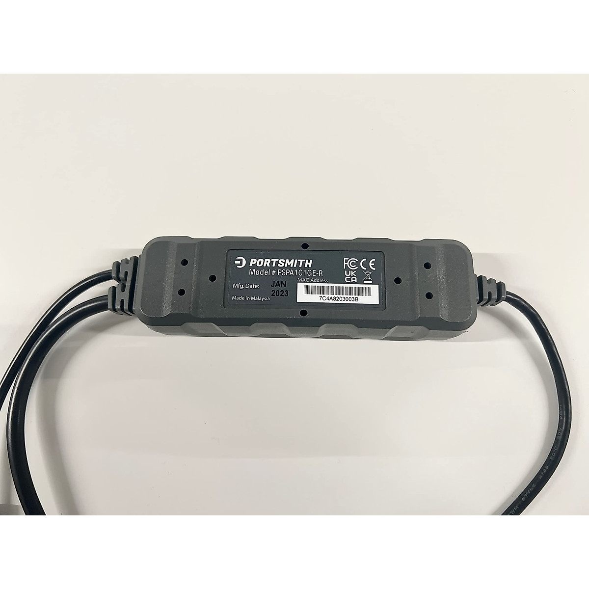 Weather Resistant USB-C to Ethernet Adapter with 5V Power Pass Through: Portsmith PSPA1C1GE-R