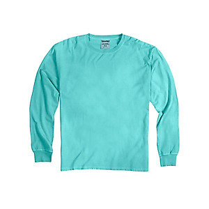 Unisex 5.5 oz 100% Ringspun Cotton Garment-Dyed Long-Sleeve T-Shirt XL LAVENDER