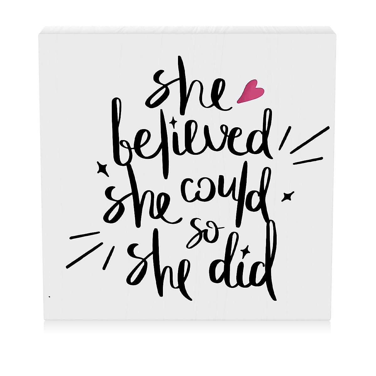 Inspirational Graduation Friendship Gifts Encouragement Gifts for Best Friends Spiritual Gifts for Women Farmhouse Wooden Box Sign for Home Office Bedroom Living Room Shelf Desk Table Decoration