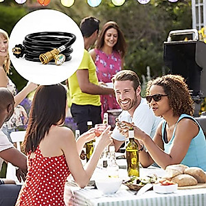 Stanbroil 12 FT Propane Extension Hose with Gauge - Leak Detector Replacement for Propane Appliances,Standard P.O.L.