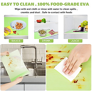 8pcs Refrigerator Liners for Shelves Washable, Fridge Shelf Liners Nonslip, Refrigerator Mats Liner for Glass Shelves, Shinywear Fridge Liners for Freezer Cupboard Cabinet Drawer, Clear