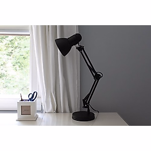 Boston Harbor TL-WK-134E-BK-3L Swing Arm Adjustable Desk Lamp, 60 W, A19, Black
