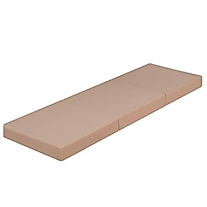 Sleeplace 4 inch Tri Folding Beige, Narrow Twin Topper