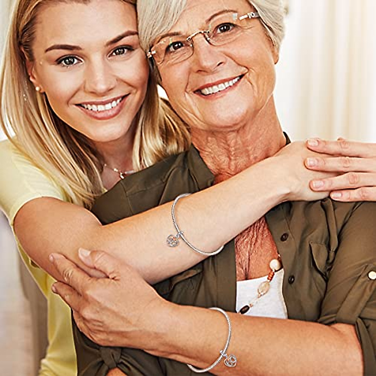 FOREVER QUEEN Number 60 Charm Fit Charm Bracelets 925 Sterling Silver Birthday Dangle Beads with 18K Gold Heart Shaped Pendant for Women Gift