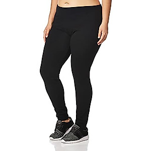 Hanes Women's Cotton Leggings Q71129 1 Pair, Black, Medium
