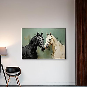 Majestic Black Stallion Galloping In The Clouds, Black Horse On Salt Flats, Canvas Print, Black Horse Print, Black Horse Wall Art