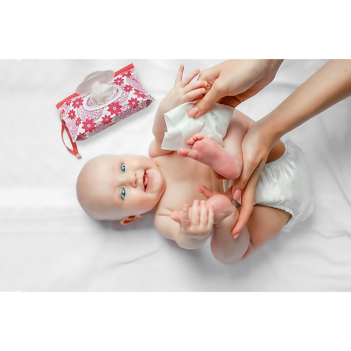 CasenBag Pink Zebra Wet and Dry Diapers Bag with Wet Wipes Cases. (KT-WDCB-002)