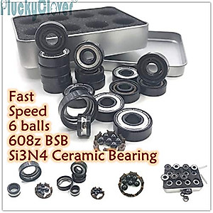 Hybrid Ceramic Roller Skate Skateboard Bearing Set 16 Pieces (White)