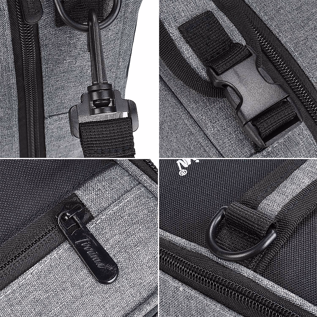 Expandable Insulated Lunch Bag, Leakproof Flat Lunch Cooler Tote with Shoulder Strap for Men and Women, Suitable for Work & Office by Tirrinia, Dark Grey