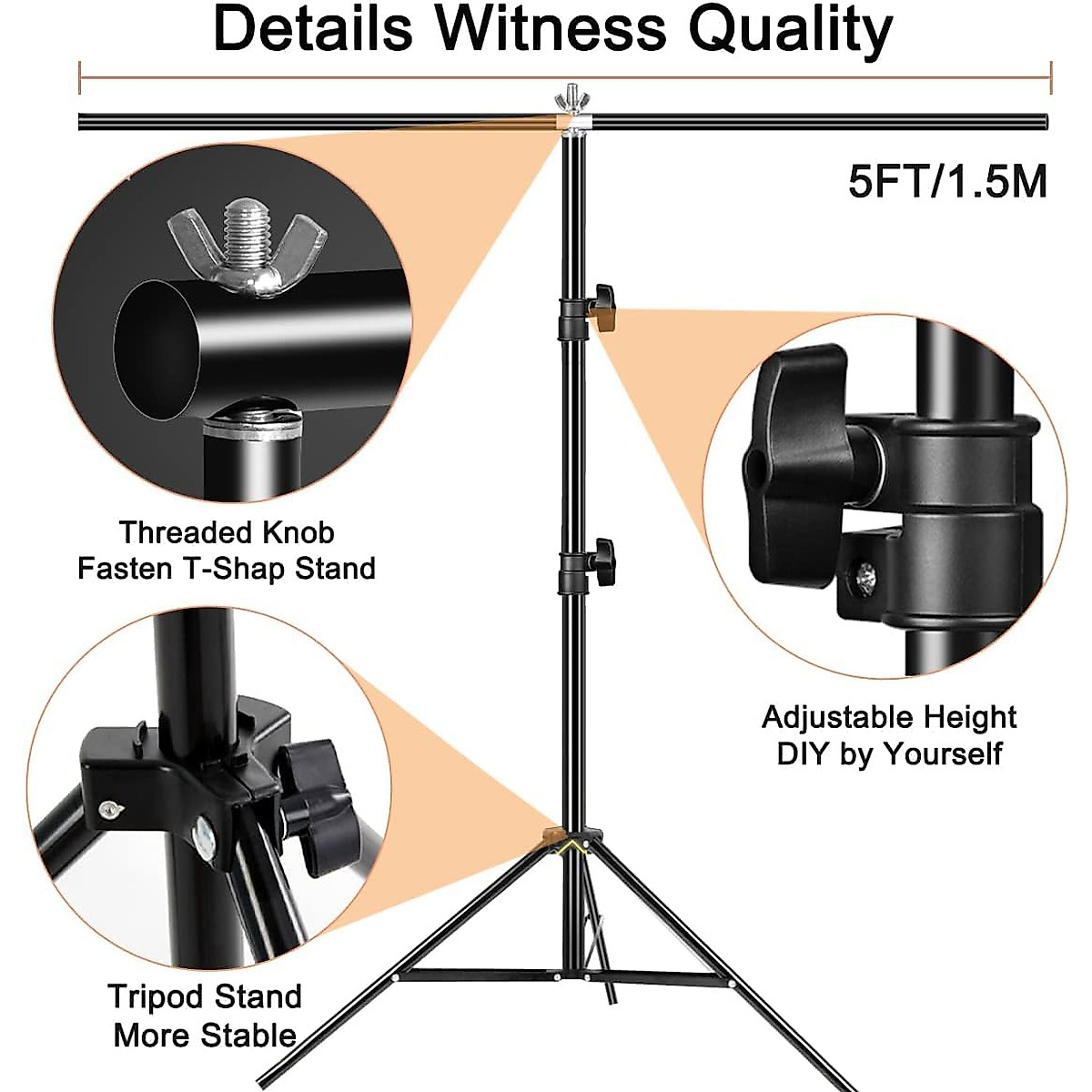 Heysliy Green Screen Kit 6.5 X 5ft, Portable 5 X 6.5 ft Green Screen Backdrop with Stand, Green Screen Stand with Small Greenscreen for Gaming Streaming