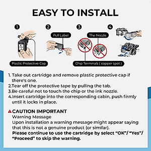 Penguin 243XL 244XL Remanufactured Printer Ink Cartridge Replacement for Canon PG-243 CL-244 XL Used for PIXMA TS3120 MG2520 MX492 TR4520 TS202 MG2525 MG3022 MG2522 MG2922 (1 Black,1 Color) Combo Pack