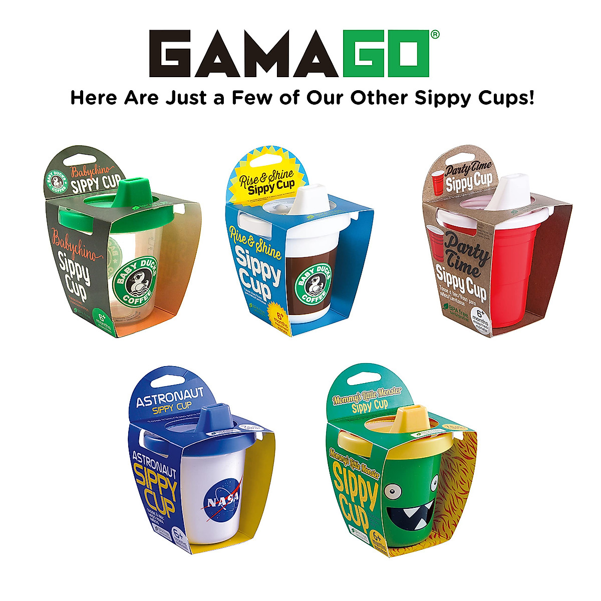 GAMAGO Rise and Shine Sippy Cup, Multicolor, 5", 4 Ounce