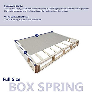 Continental Sleep 8-Inch Fully Assembled Split Wood Traditional Box Spring/Foundation for Mattress Set, Full, Beige