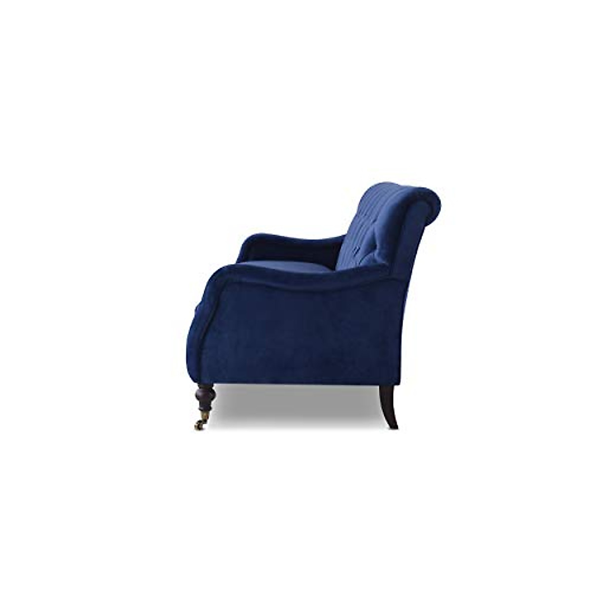 Jennifer Taylor Home Xander Tufted Sofa Metal Casters, Navy Blue