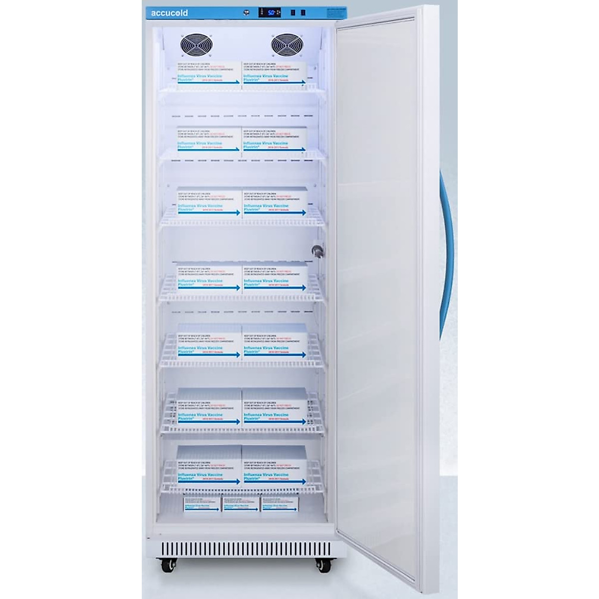 Summit Appliance ARS18PV Performance Series Pharma-Vac 18 Cu.Ft. Upright All-refrigerator for Vaccine Storage with Silver-ion Handle, Keyed Lock and Hospital Grade Cord with 'Green Dot' Plug, White