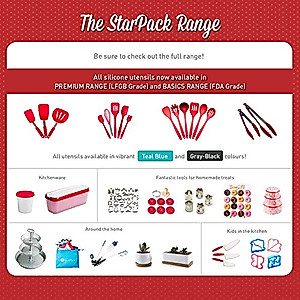 StarPack Basics Silicone Basting Brush - High Heat Resistant to 480°F, Hygienic One Piece Design, Pastry, Grill & BBQ Brush (Cherry Red)