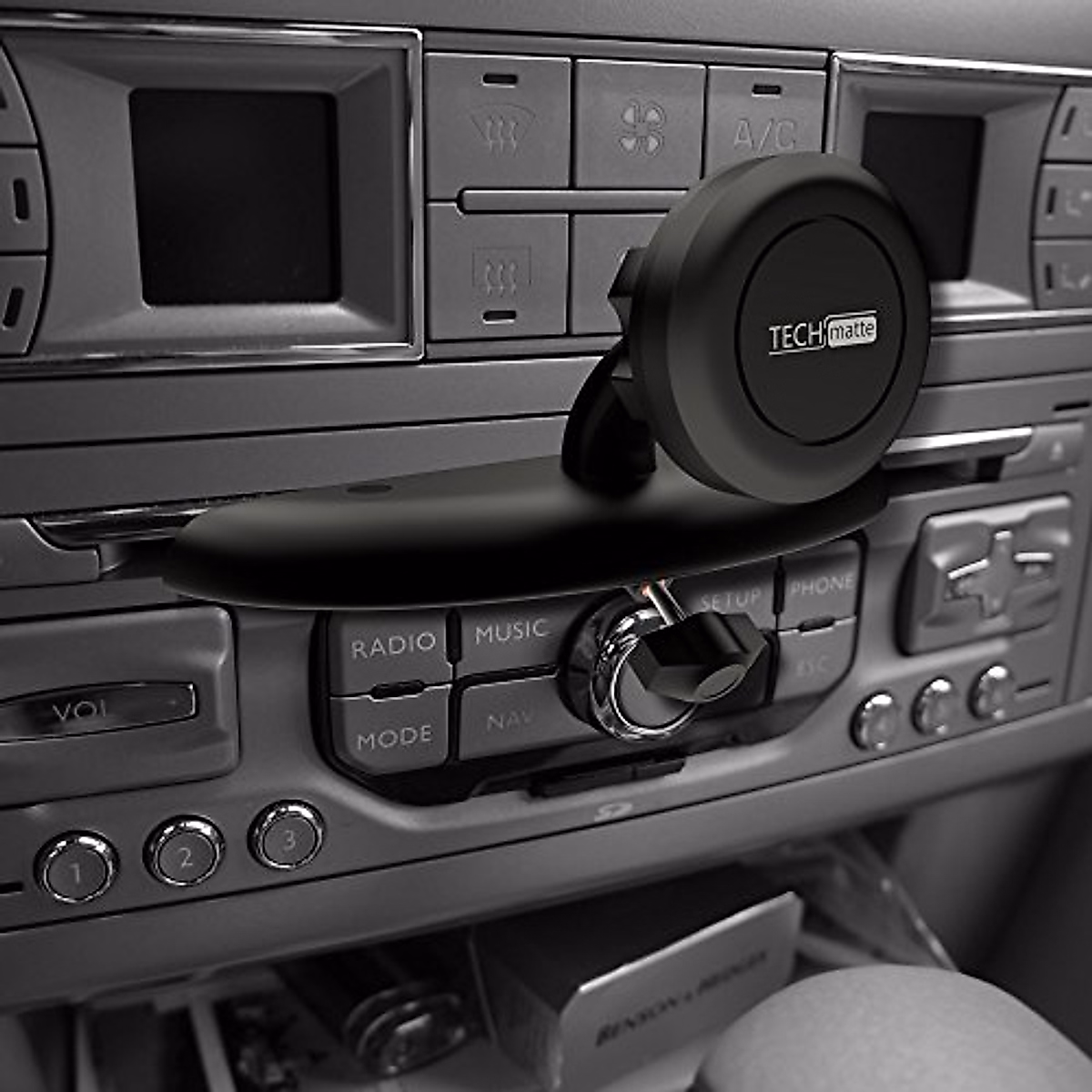 TechMatte MagGrip Universal Magnetic CD Slot Car Mount with Extra Strong Magnetic Grip (1 Pack)