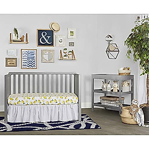 Dream On Me Ridgefield 5-in-1 Convertible Crib in Storm Grey, Greenguard Gold Certified