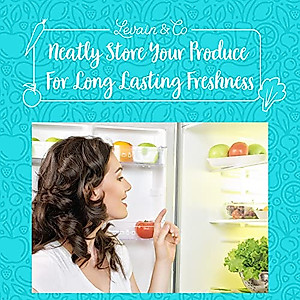 Levain & Co Produce Storage Guide Magnet - Fruit & Vegetable Storage Magnetic Chart - The Ultimate Produce Organizer Cheat Sheet - Keep Foods Fresher Longer