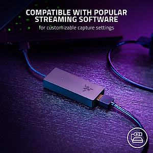 Razer Ripsaw X - USB Capture Card with 4K Camera Connection for Full 4K Streaming (4K 30FPS Capture, HDMI 2.0, USB 3.0, Plug and Play, Streaming Software Compitable, Compact Form Factor) Black