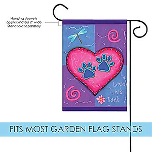 Toland Home Garden 112623 Love Live Bark Valentine Flag 12x18 Inch Double Sided Valentine Garden Flag for Outdoor House V-Day Flag Yard Decoration