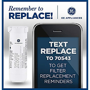 GE XWF Refrigerator Water Filter | Certified to Reduce Lead, Sulfer, and 50+ Other Impurities | Replace Every 6 Months for Best Results | Pack of 1