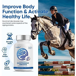 Zenlifer-90 Softgels NAD+ 2000MG Liposomal Nicotinamide Riboside Supplement,with Trans-Pterostilbene and Betaine Anhydrous(TMG) for Maximum Absorption,Cellular Energy and Age Defense