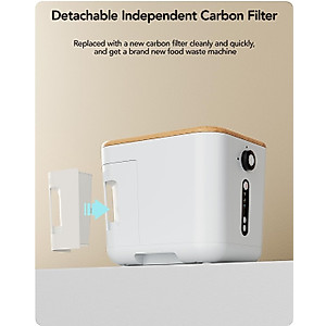 iDOO Smart Kitchen Composter, Electric Food Compost Bin, Indoor Countertop Food Cycler, Home Automated Composting Machine, Odorless and Compact Mixer Grinder, 3L Capacity Turn Waste to Compost