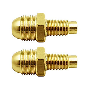 MENSI Gas Orifice Jets Connector Brass Hose Fitting 3/8" Flare x 1/8" MNPT Propane Nozzle for Freestanding Casting Cooking Stove Grill, Turkey Pot Cooker Set of 2