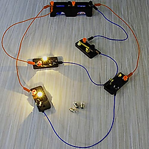Baihuigo Connectors Wire:Used for Physics Laboratory,School Electronic Experimenting, Great for Demos Series or Parallel Teaching Basic Principles of Electricity & How a Simple Circuit Works.