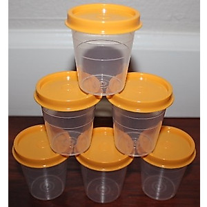 Tupperware Classic Sheer Midgets Set of 6 Goldenberry