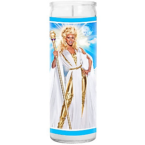 Celebrity Prayer Candle - Funny Drag Race Saint Candle - 8 inch Glass Prayer Votive - 100% Handmade in USA - Novelty Celebrity Gift
